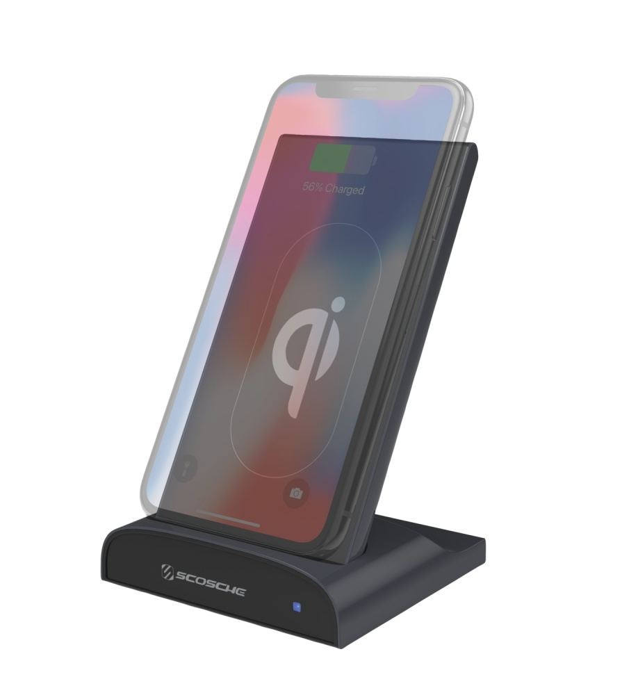 Scosche Qi Dock/Powerbank, trådløs opladning, 5000mAh, sort ‒ WATTOO.DK