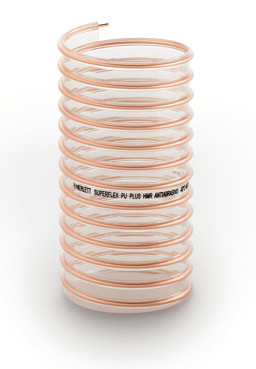 SUPERFLEX PU PLUS HMR Klar PU slange med stålspiral, 15 meter, Ø 127 mm ...