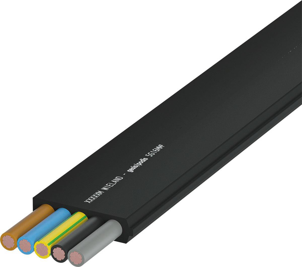 Podis 5G16 fladkabel HF, CPR-klasse: B2ca s1 d1 a1, 0,6/1kV/63A, sort ...