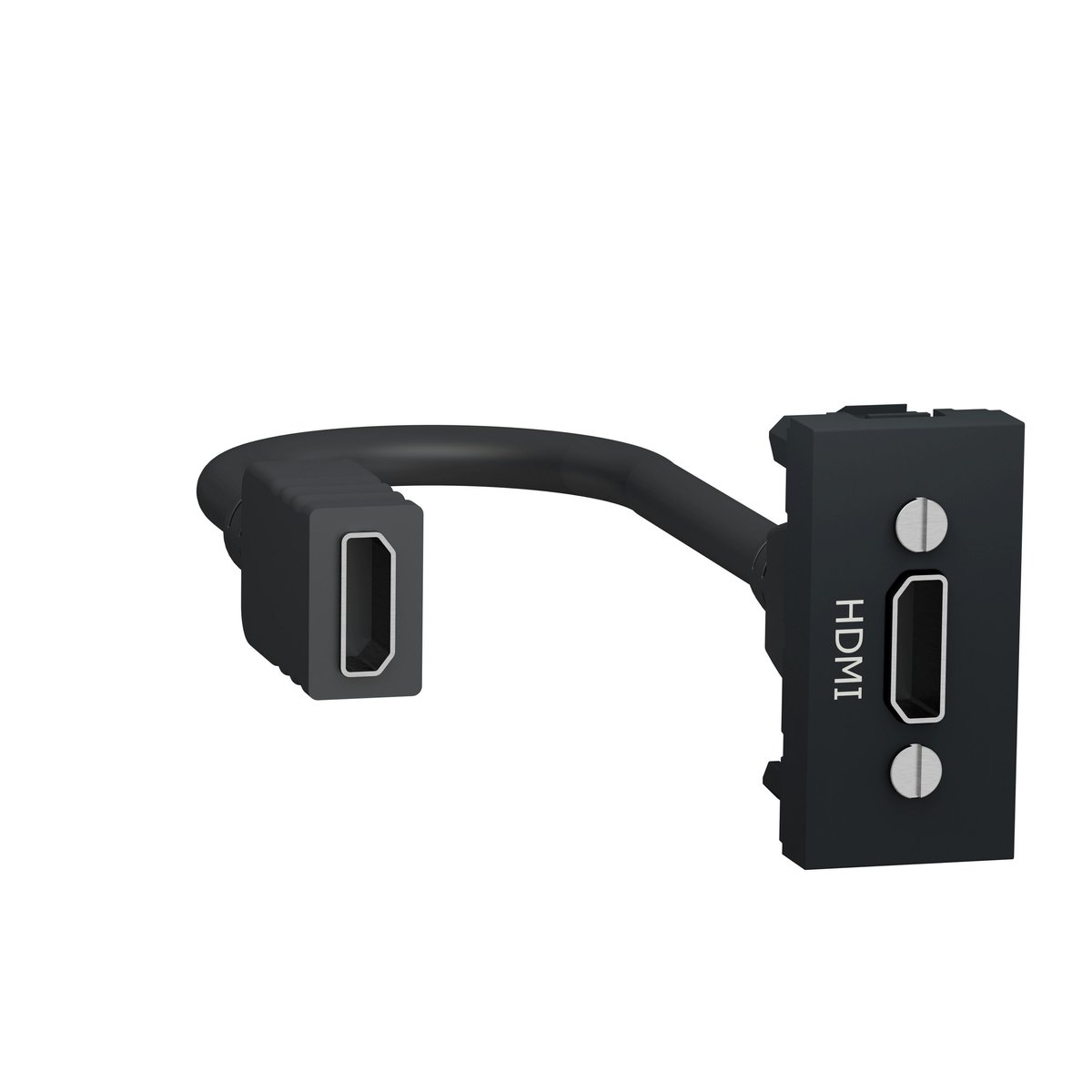 Udtag enkelt HDMI, antracit - Schneider Electric (9139123299) ‒ WATTOO.DK