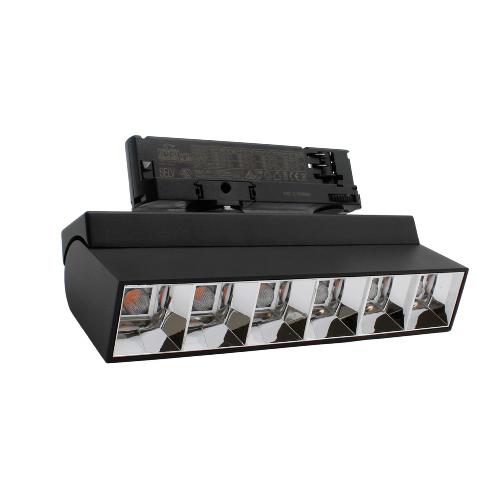 Justerbar LED lysskinne til 3-faset skinner, 36W, 23,5 cm, sort ...