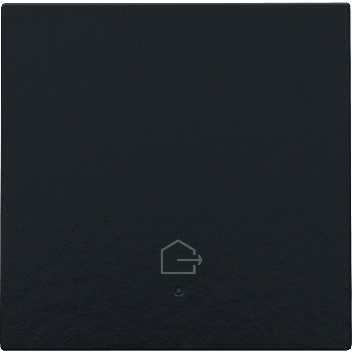 Tangent med led, 'forlad hjem' symbol, bakelite® piano black ‒ WATTOO.DK