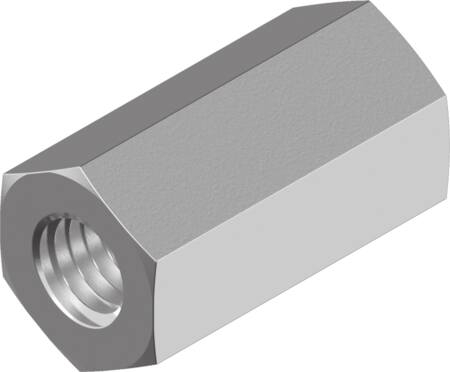 Gevindmuffe sekskant A2, M10x40, SW17 - Wasi (901101797) billigt ...