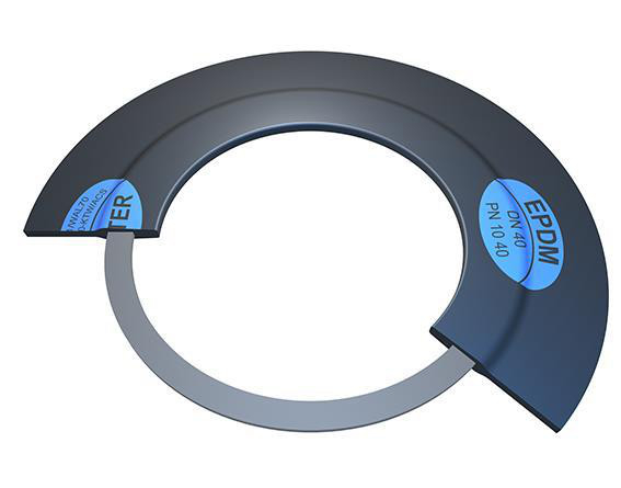 KLINGER®KGS GII / EPDM pakning, DN250 PN6, ø 317 x 273 x 4 mm ‒ WATTOO.DK