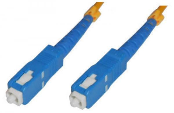 Fiber patch cable, SC/PC-SC/PC, OS2 singlemode, simplex, LSZH, yellow ...
