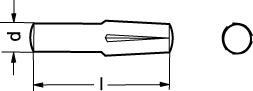 Stik kærvstift DIN 1474, 4 x 20 (2824004020) billigt ‒ WATTOO.DK