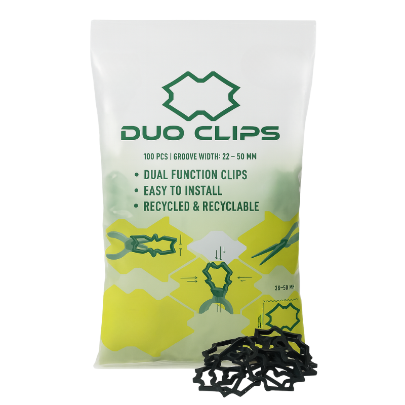 DuoClips, rilleclips til installation af el-ledninger, rør (100 stk ...