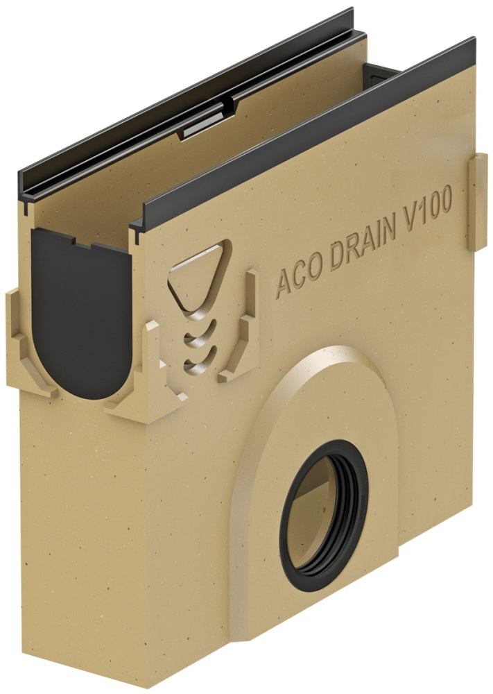 ACO V100G 500 x 600 x 160 mm sandfang med støbejernskarm, u/rist ...