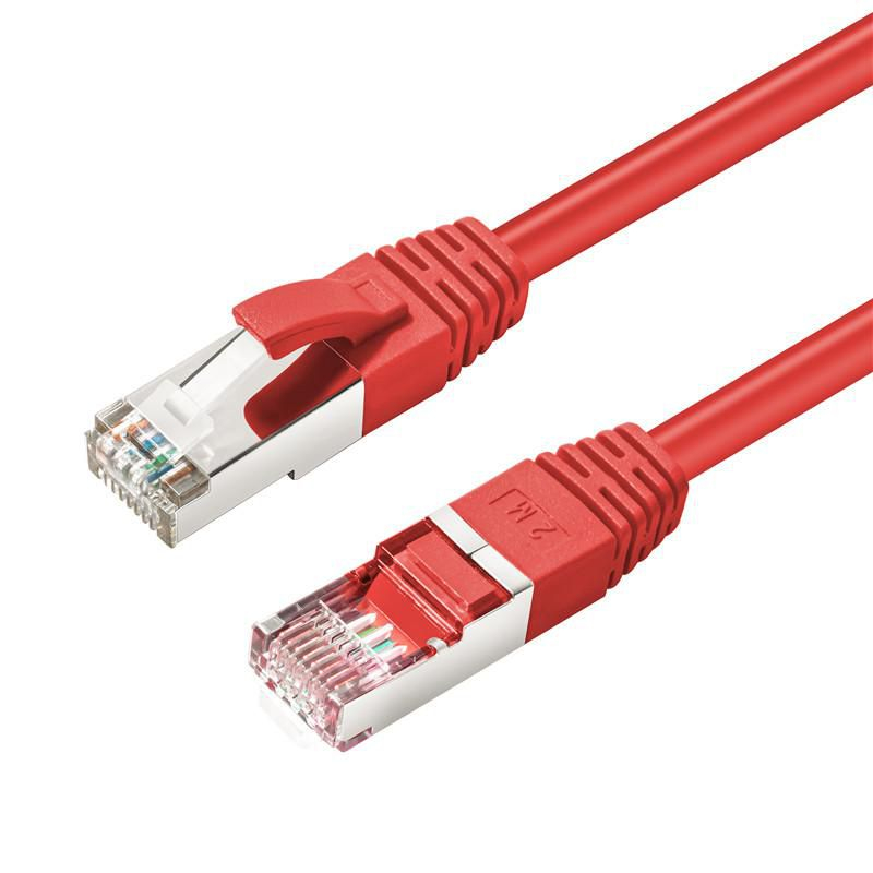 CAT6A S/FTP, 3 meter, rød, LSZH shielded network cable, AWG26 CU ...