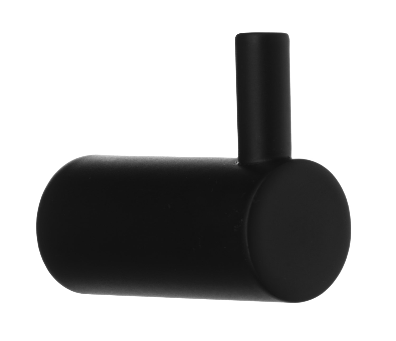 Enkel krog, mat sort, højde 30 mm (930234049) billigt ‒ WATTOO.DK