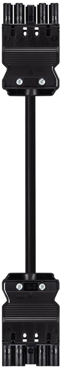 GST18I5 Kabel, han/hun, HF CPR: B2ca s1 d1 a1, 2,5mm2, sort, L=6M ...