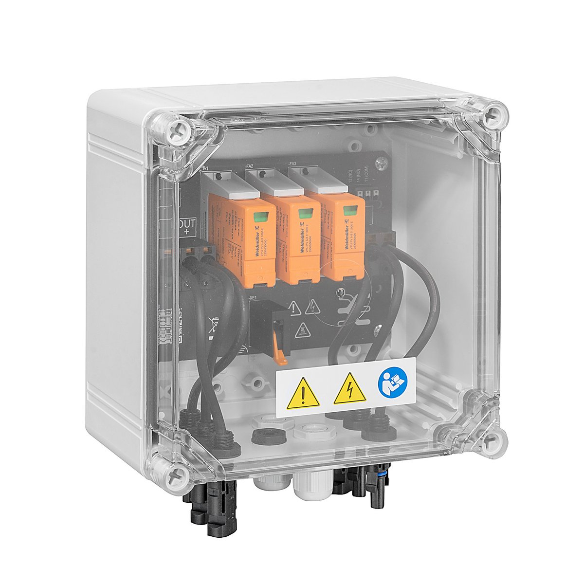 PV Combiner Box, 1100 V, 1 MPP, 2 inputs / 1 output per MPP ...