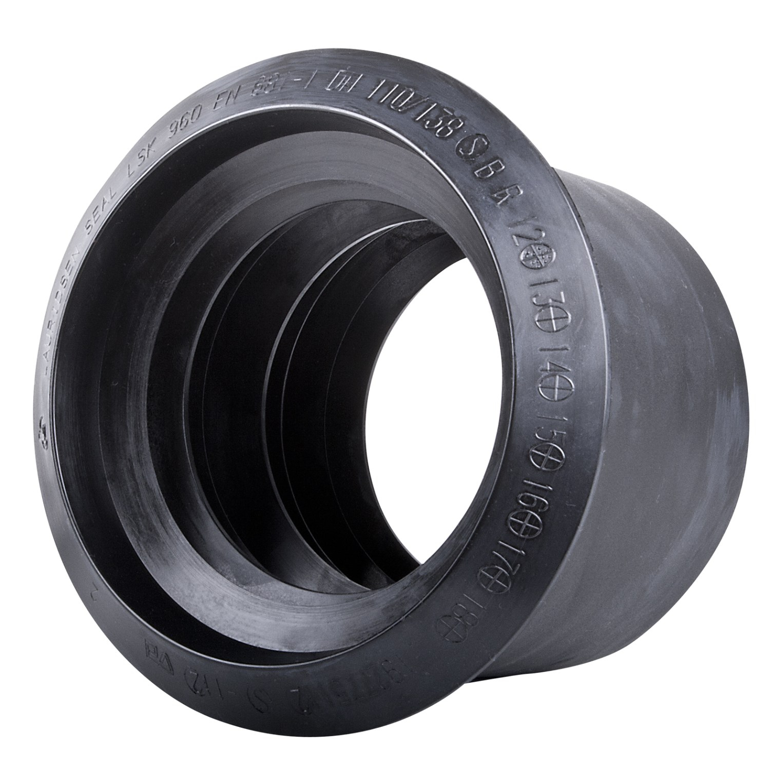 Manchet SBR, 250/276 x 80 mm, til beton, glat spids - Lauridsen ‒ WATTOO.DK