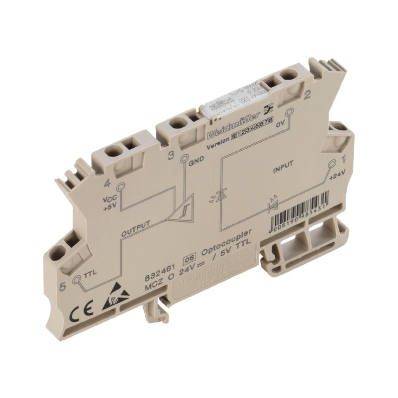 Solid State relæ, 24VUC koblingsspænding, 24VDC 2A, fjederklemme med ...