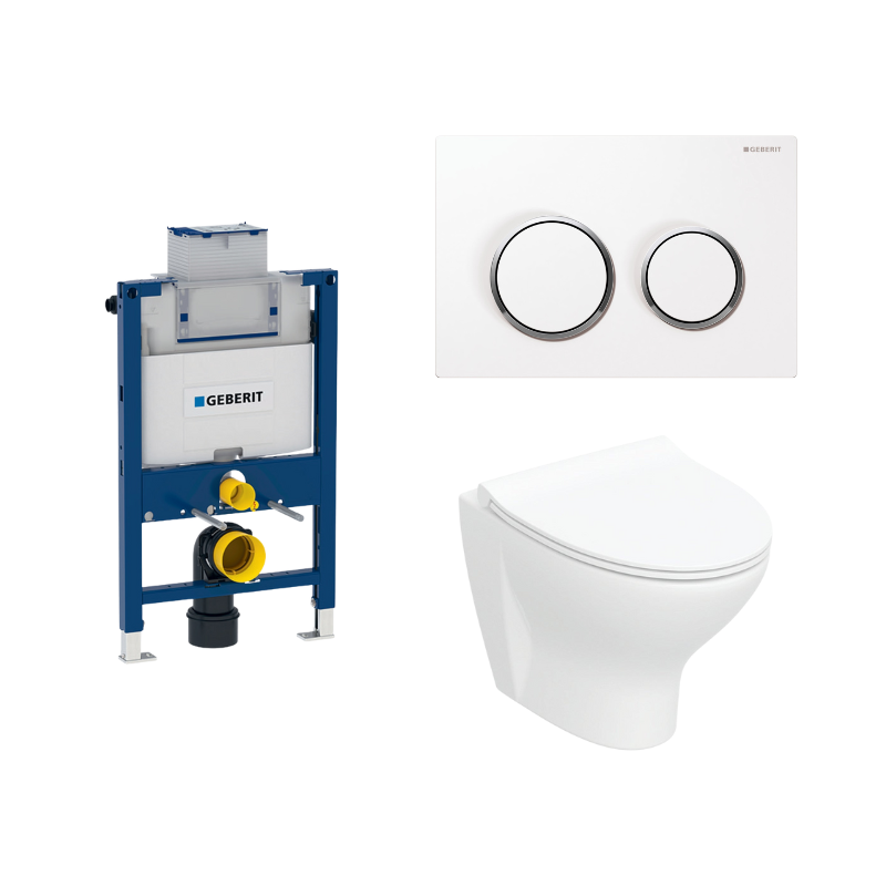 Geberit Duofix Omega 82 cm toiletpakke inkl. Ifö Spira Style væghængt ...
