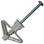 Gips plug 4x60 mm med skrue - til 1 & 2 lag gips - 50 stk ‒ WATTOO.DK
