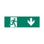 Skilt, flugtvej ned, 150x300, plast (5708233936138) billigt online ...