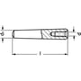 Konisk stift med indvendigt gevind, M5, 8x45 mm, DIN 7978 ‒ WATTOO.DK