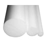 Plast rundstang, PTFE teflon, hvid - 1 meter billigt ‒ WATTOO.DK