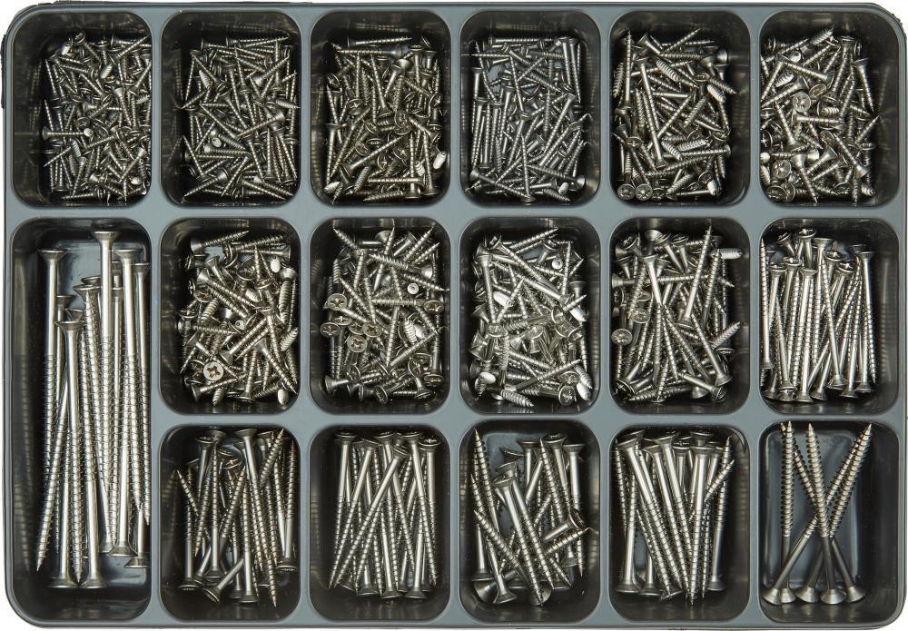 Sortimentskasse med spånskruer UH, rustfri A2 (4317784018500) ‒ WATTOO.DK