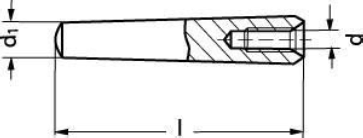 M 5 8X45 konisk stift med indvendig gevind (2817008045) billigt ...