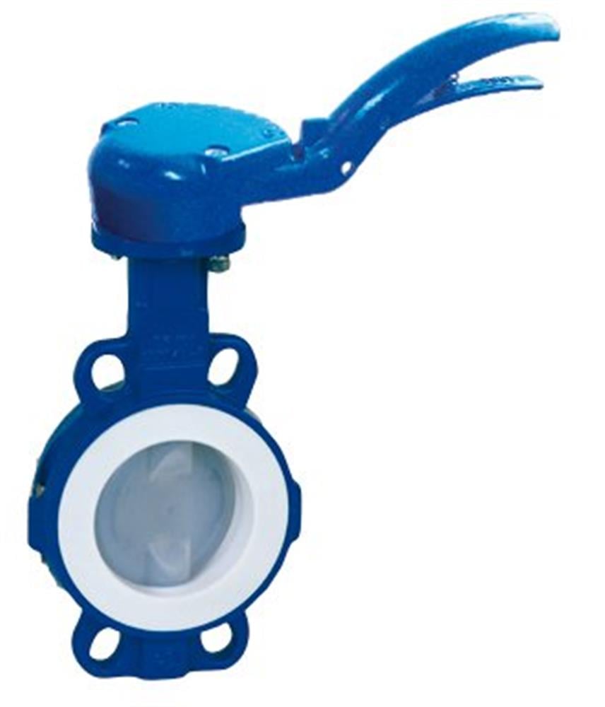 Lycene Butterflyventil, DN 80, Støbejern GGG40/316/PTFE, Wafer med Håndtag ‒ WATTOO.DK