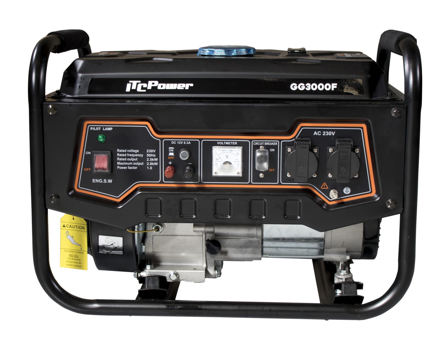 ITC GG3000F generator, 230 V, 2,8 kW, benzinmotor (5737657849) ‒ WATTOO.DK