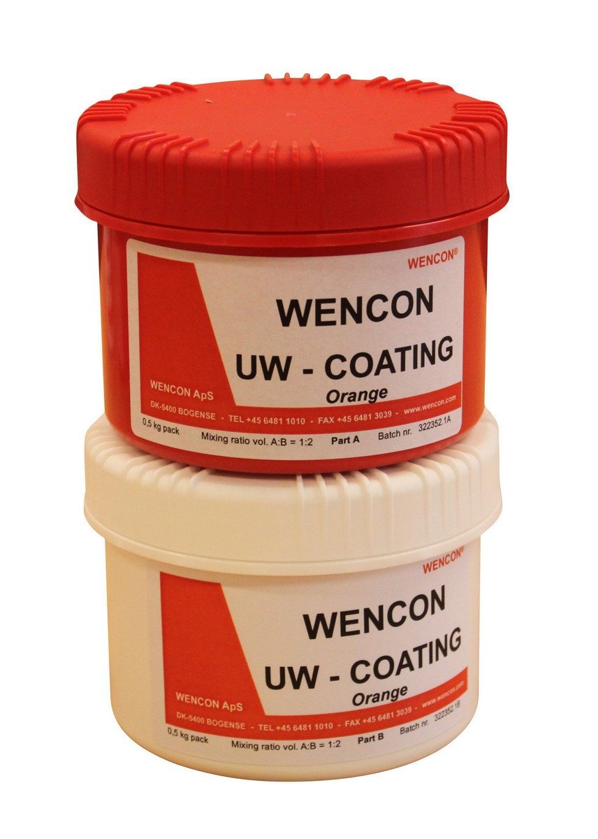 Wencon UW Coating, orange (0,5kg) To-komponent Epoxy til våde ...