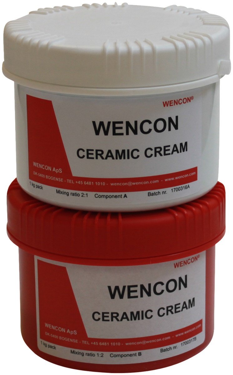 Wencon Ceramic Cream (0,5kg) To-komponent Epoxy temperaturresistent ...