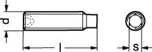 M3x4 ISO 4028, sort pinolskrue med tap (2979003004) billigt ‒ WATTOO.DK