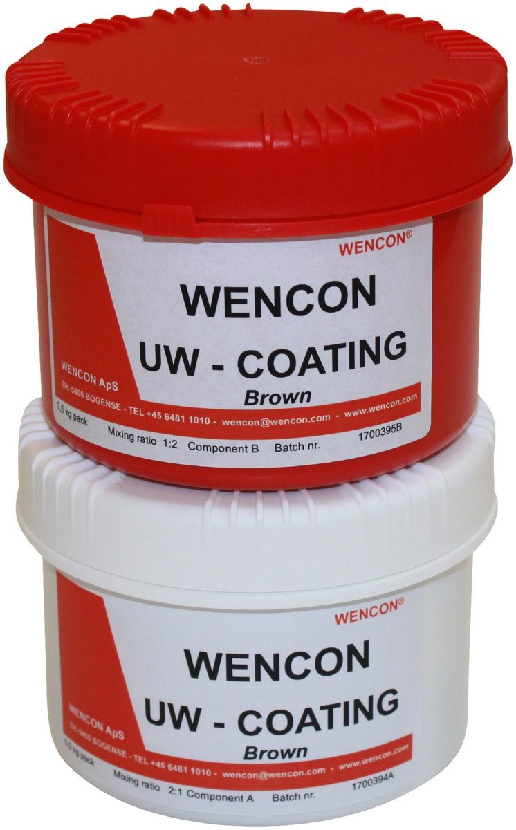 Wencon UW Coating, brun (0,5kg) To-komponent Epoxy til våde overflader ...